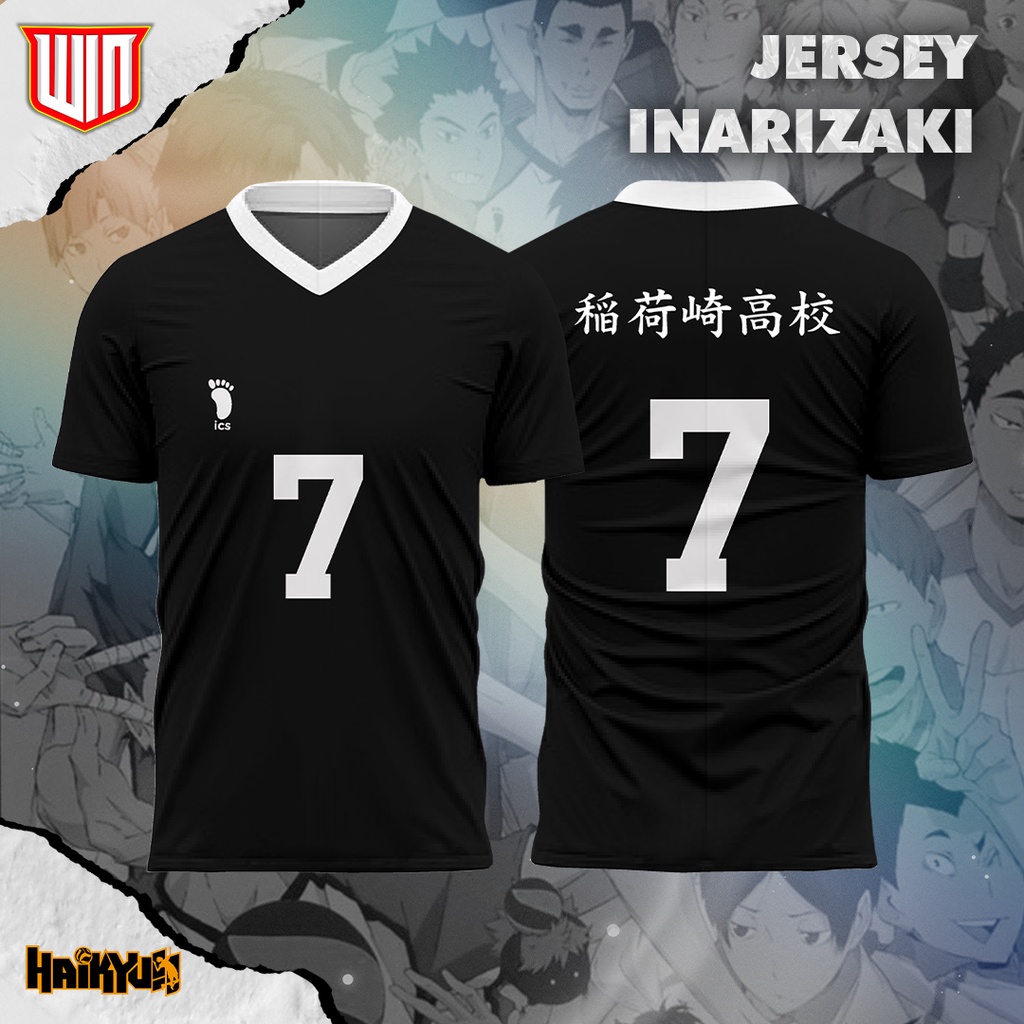 Jual Jersey Anime Voli Haikyuu Inarizaki Hitam Cosplay Atsumu Osamu ...