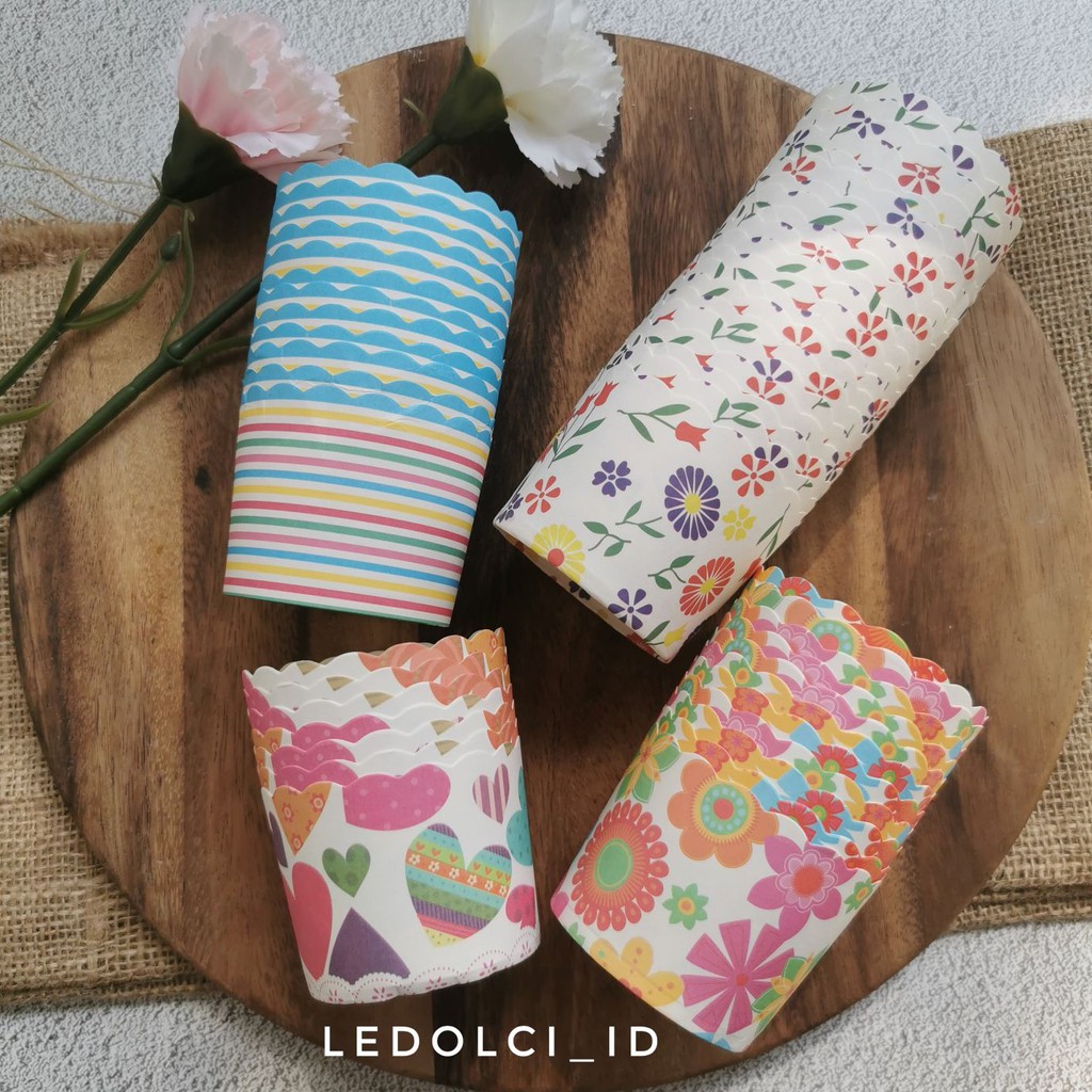 Jual PAPER CUP MUFFIN | WADAH MUFFIN | WADAH CUPCAKE MOTIF BUNGA DAN ...