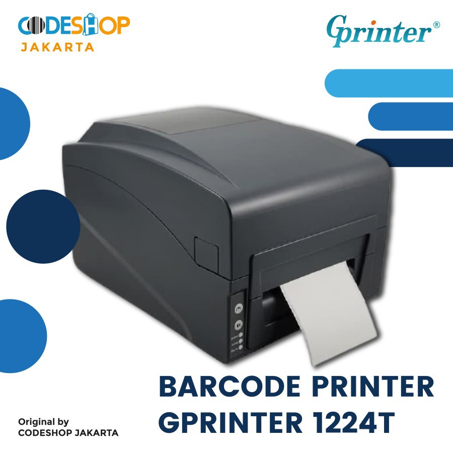 Jual BARCODE PRINTER GPRINTER GP1224T - PRINTER STICKER LABEL | Shopee ...