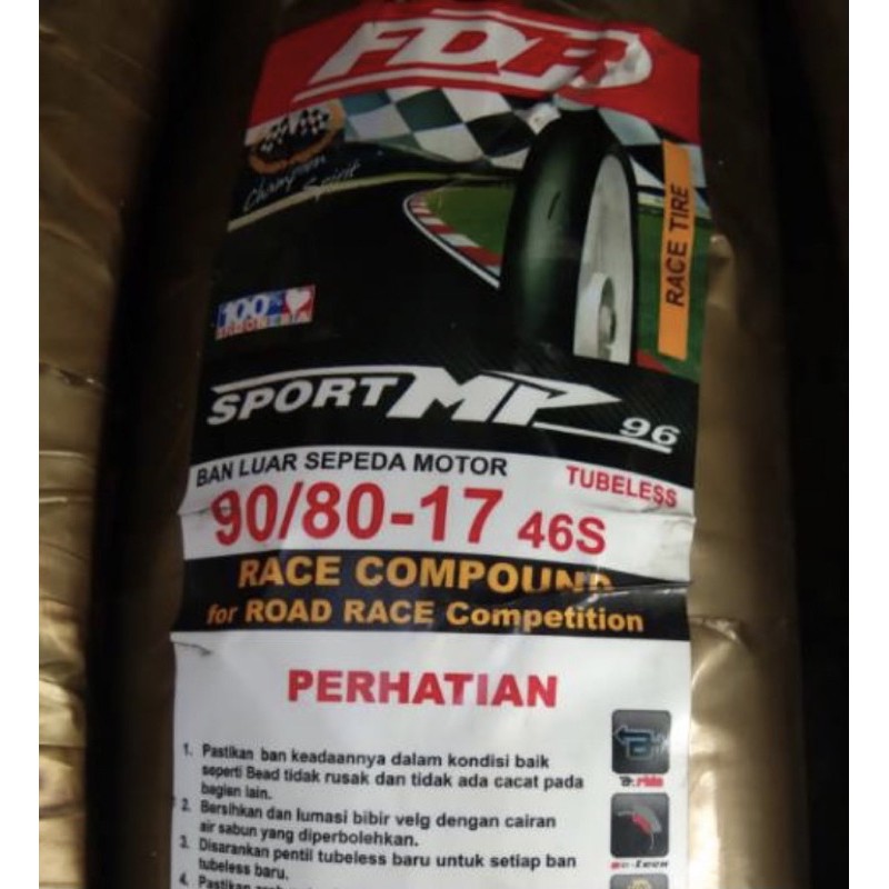 Jual Ban Motor FDR Sport MP96 90/80 Ring 17, Race Compound, Tubeless | Shopee Indonesia