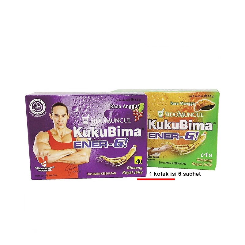 Jual KukuBima Ener-G dengan Ginseng dan Royal Jelly - 6 sachet / Kuku ...