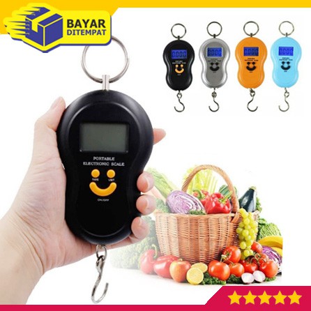 Jual Timbangan Digital Gantung Portable Portabel Scale Elektronik SMILE ...