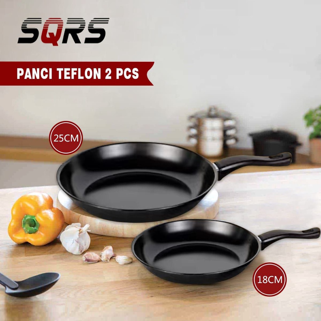 Jual SQRS SET TEFLON HITAM 2IN1 [GERAI] | Shopee Indonesia