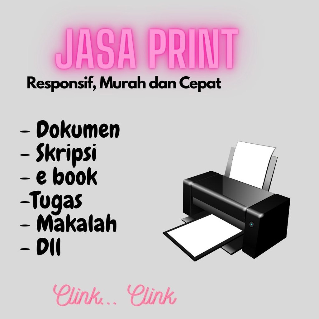 Jual Jasa print/cetak Kertas A4 dokumen, buku, makalah, skripsi, tugas ...