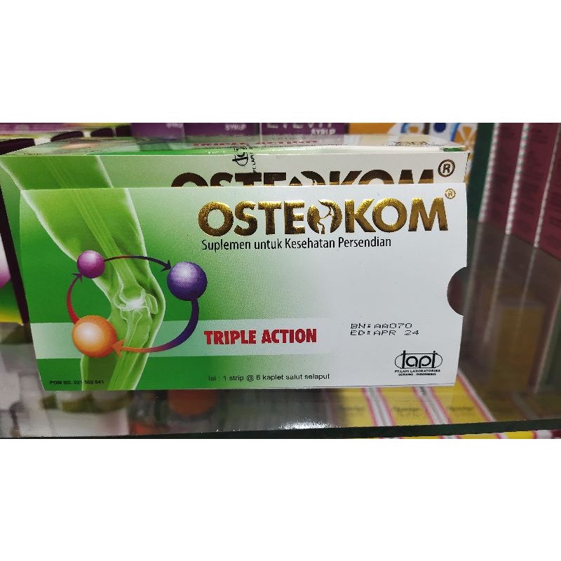 Jual Osteokom strip isi 6 tablet , 4tablet | osteokom suplemen sendi ...
