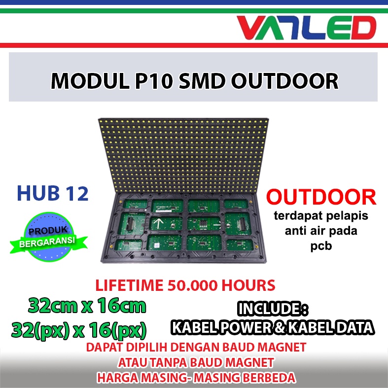 Jual Panel Modul Module Runnging Text P10 SMD Merah Putih Hijau Kuning Biru | Shopee Indonesia