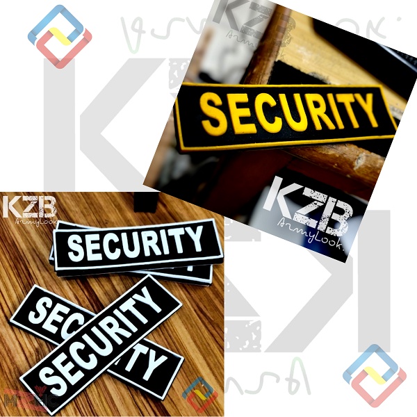 Jual Patch Rubber Velcro Font SECURITY-Emblem Karet Tulisan SECURITY ...