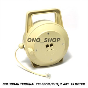 Jual Kabel Gulungan Terminal Telepon (RJ11) 2 Way 15 Meter | Shopee ...