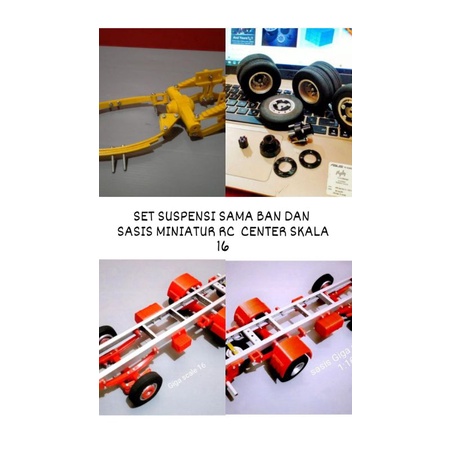 Jual Sasis Miniatur RC center skala 1.16 dan 1 set suspensi sesaw ...