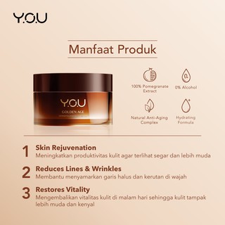 Jual Y.O.U Golden Age Rejuvenation Night Cream 30 gr | Shopee Indonesia