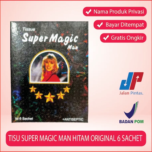 Jual Tissue / Tisu Super Magic Man Hitam 1 Box / Super Magic Power 6 ...