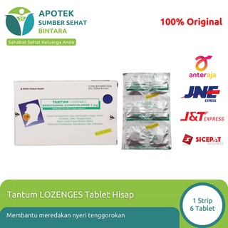 Jual Tantum Lozenges Tablet Hisap Anti Radang Tenggorokan, Anti Nyeri ...