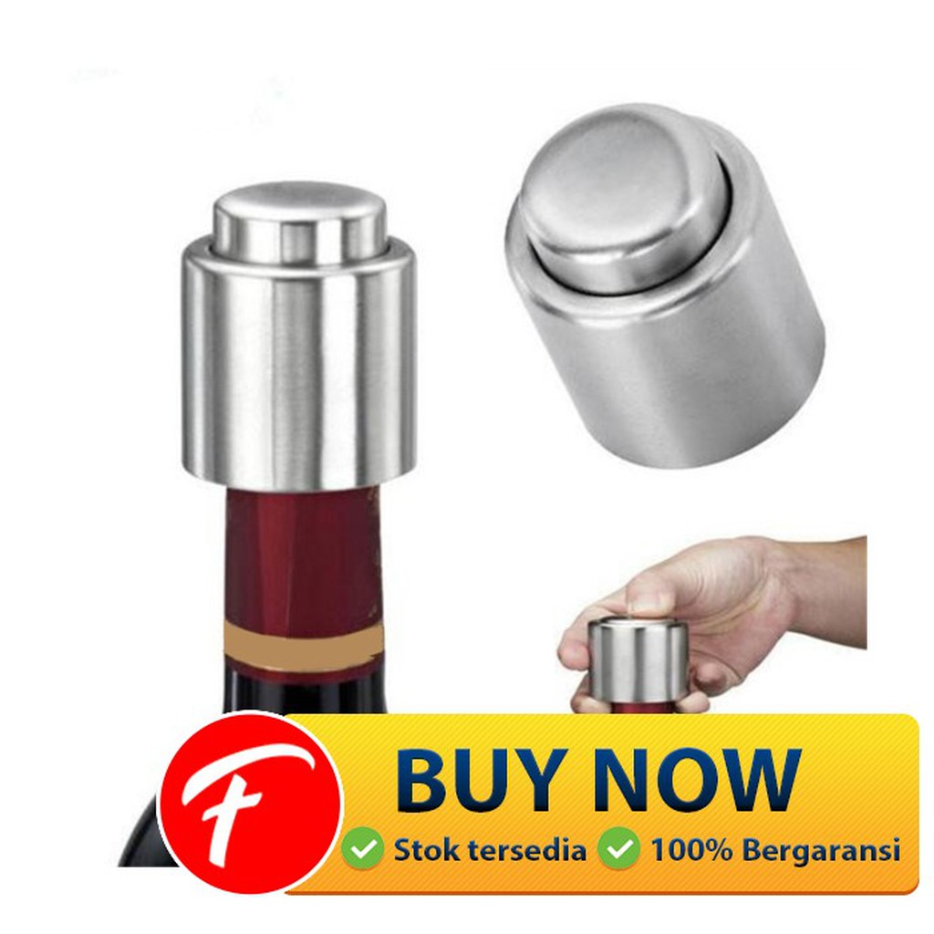 Jual Tutup Botol Wine Vacuum Sealed - G94529 - Silver | Shopee Indonesia