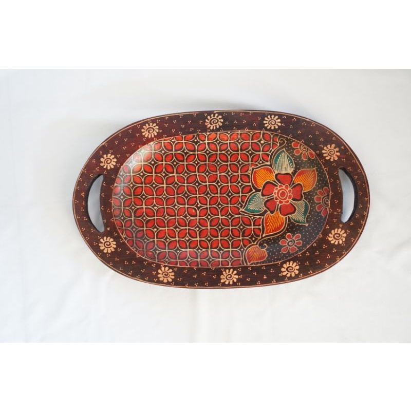 Jual Piring Oval Batik Kayu | Piring Batik Kayu | Piring cantik ...