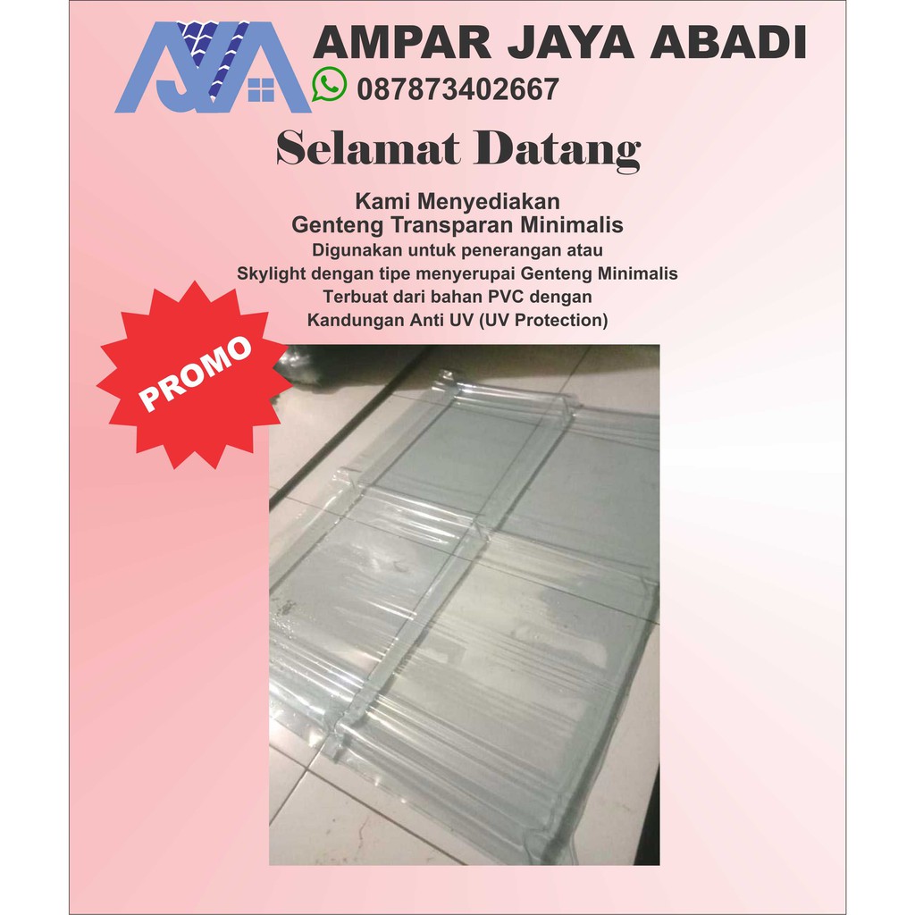 Jual Genteng Transparan Minimalis 2x2 (PVC) | Shopee Indonesia