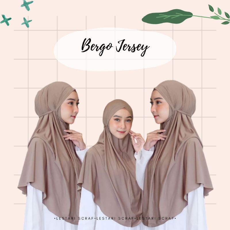 Jual Hijab Bergo Jersey Tali Instan Jersey Premium | Shopee Indonesia