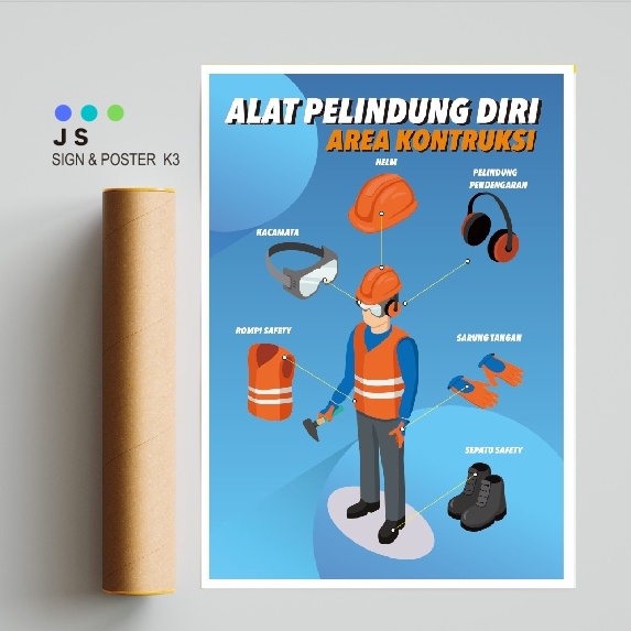 Jual POSTER SAFETY K3 APD KONTRUKSI Indonesia|Shopee Indonesia