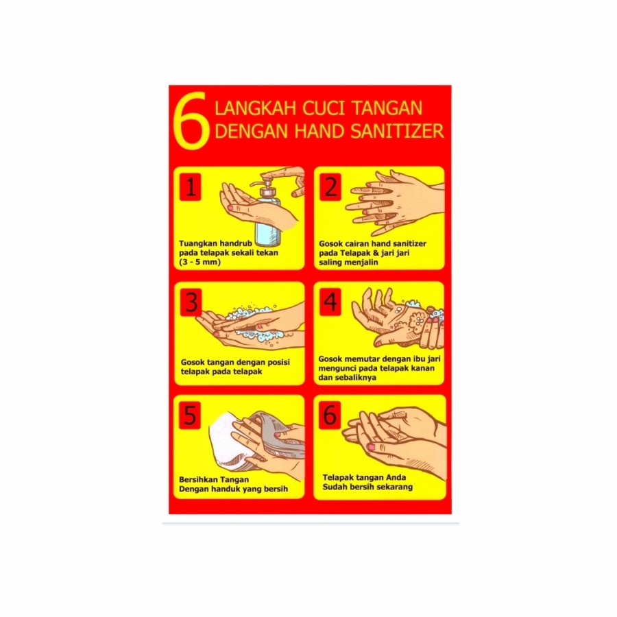 Jual STIKER 6 LANGKAH CUCI TANGAN DENGAN HAND SANITIZER - STICKERS ... Jual STIKER 6 LANGKAH CUCI TANGAN DENGAN HAND SANITIZER - STICKERS ...