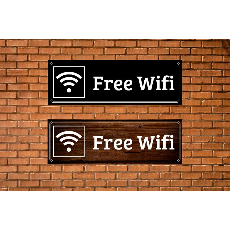 Jual Papan Tanda Free Wi-Fi, Wall Decor, Hiasan Dingin, Sign in ...