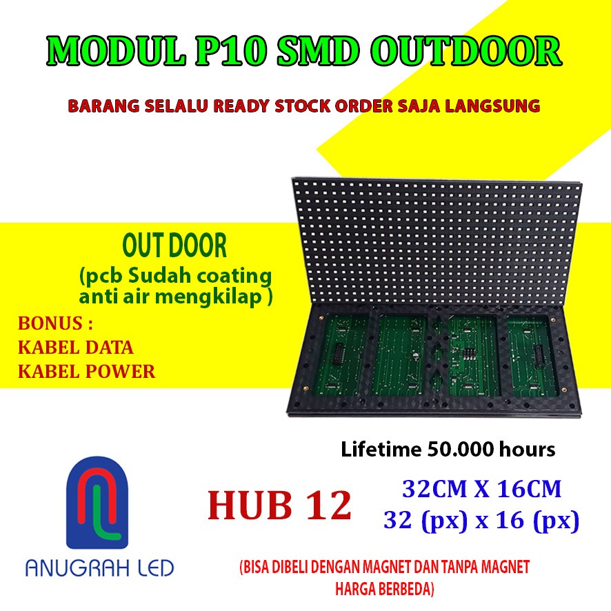 Jual PANEL LED MODUL P10 HIJAU SMD OUTDOOR | Shopee Indonesia