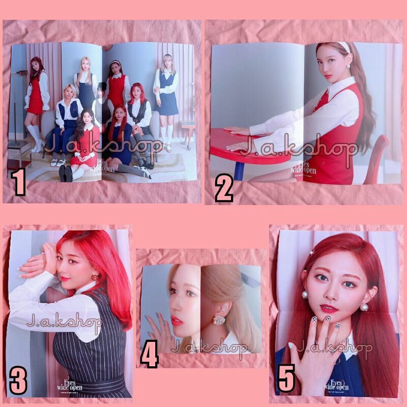 Jual OFFICIAL TWICE EYES WIDE OPEN FOLDED POSTER I CANT STOP ME GROUP NAYEON JUNGYEON JIHYO MINA ...