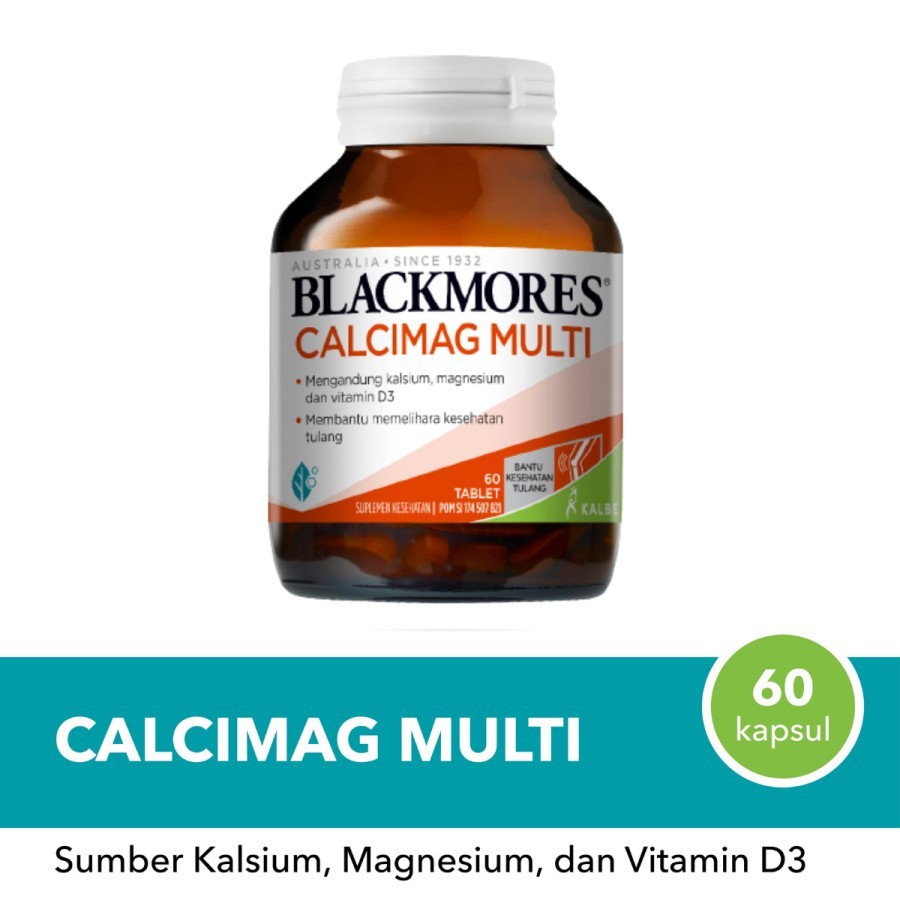 Jual Blackmores Calcimag Multi (Calcium + Vit D3 + Magnesium) 60 Tablets / isi 30 BPOM Kalbe ...