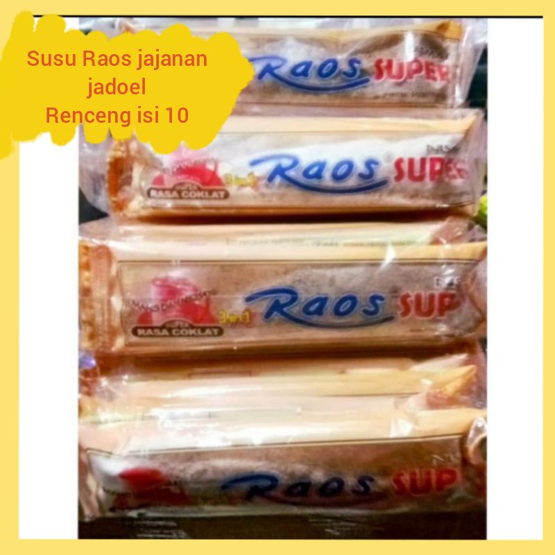 Jual Jajanan Jadul Susu Raos 3in1 renceng 10 pcs Indonesia|Shopee Indonesia