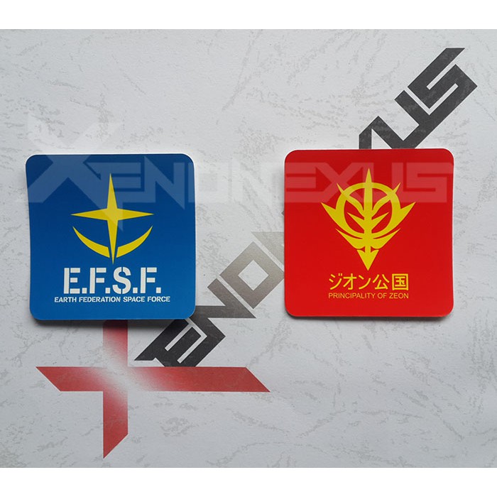 Jual Stiker logo Gundam, EFSF dan Zeon Indonesia|Shopee Indonesia