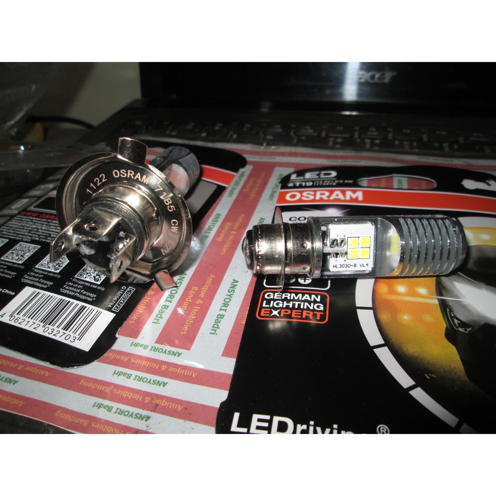 Jual lampu led osram 2 sisi 8 titik warna putih motor matic bebek/sport h6 T19 G948b | Shopee ...