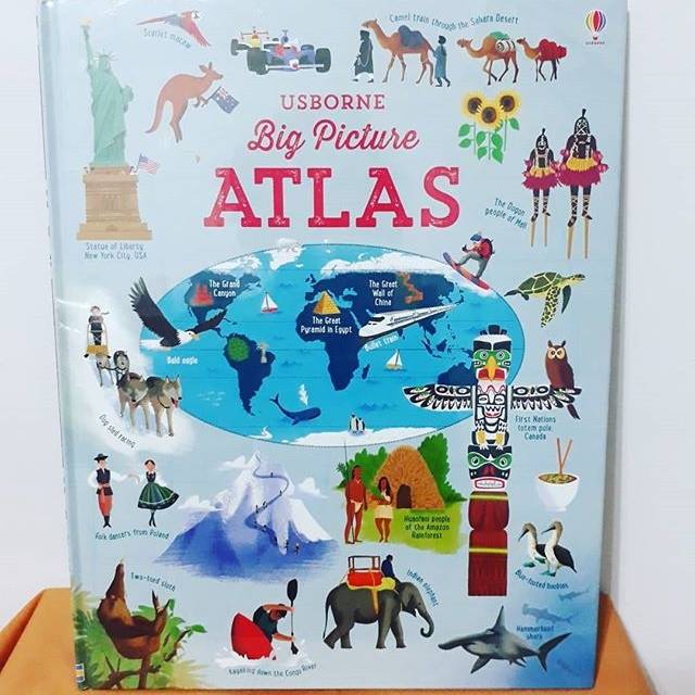 Jual BUKU ANAK IMPORT "Usborne Big Picture Atlas""MAP" | Shopee Indonesia