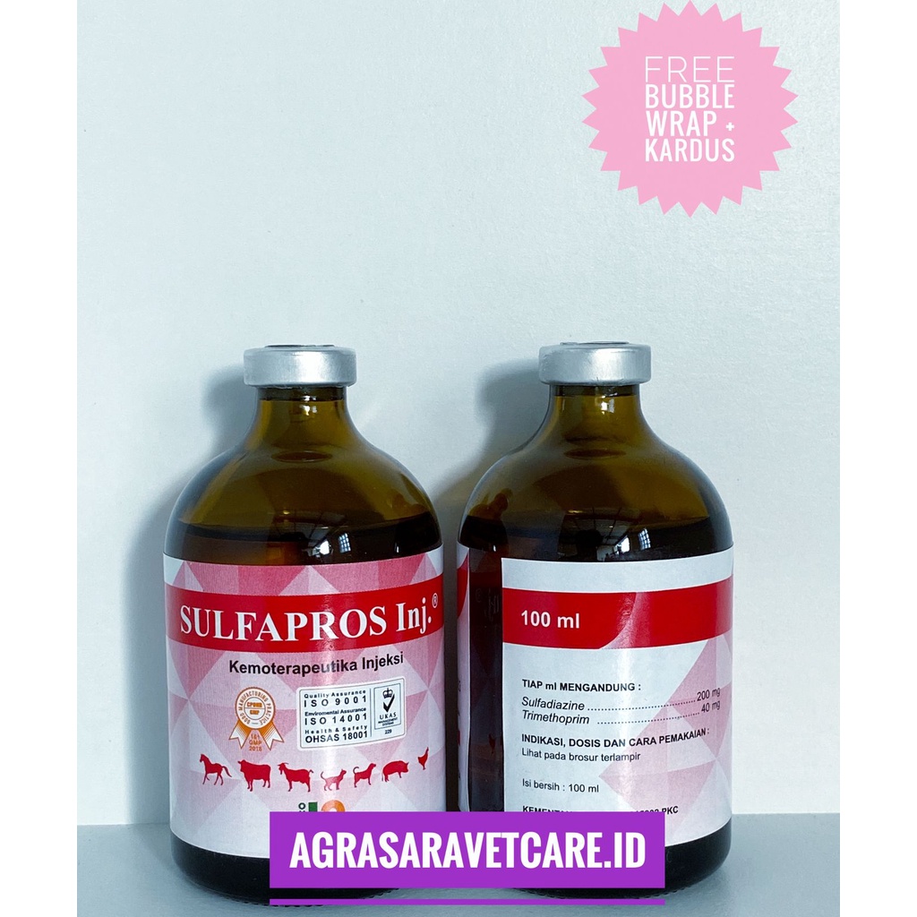 Jual Sulfapros Inj. 100 ml- Obat Infeksi Pernafasan Pencernaan MIRIP ...