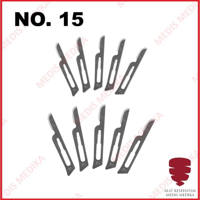 Jual Surgical Blades No.15 Mata Pisau Bedah Operasi Knife Bisturi Isi ...
