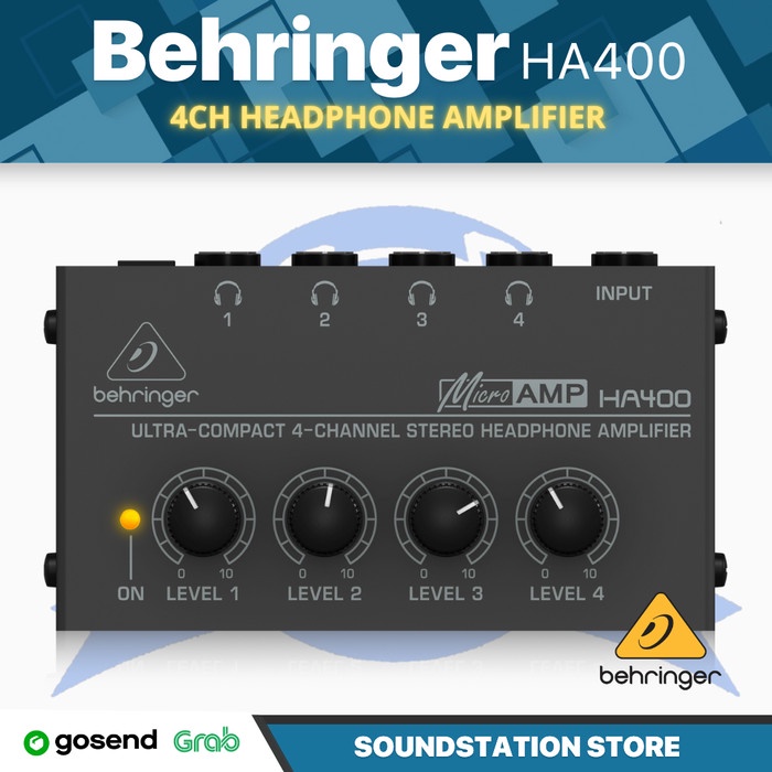 Jual BEHRINGER HA400 Ultra-Compact 4 Channel Stereo Headphone Amplifier ...