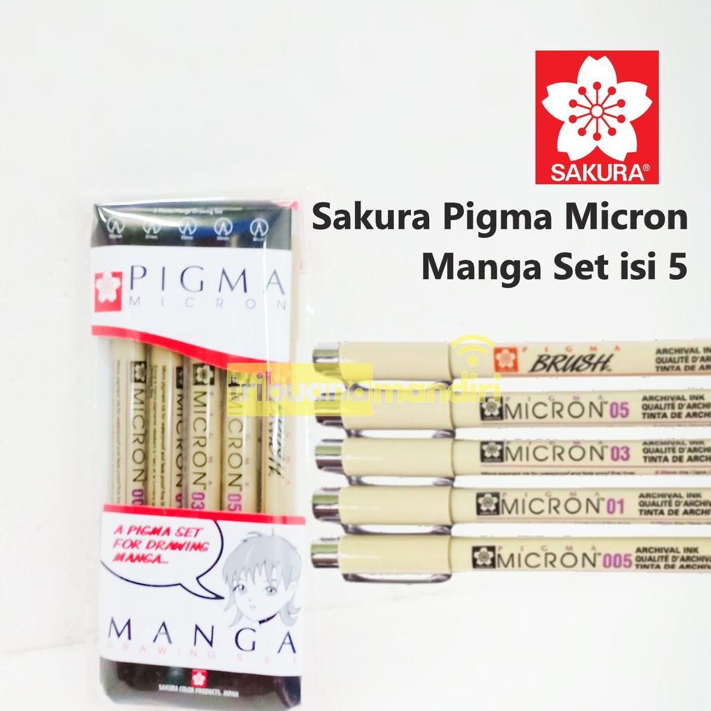 Jual Sakura Pigma Micron Manga Drawing Set 5 - Drawing Pen | Shopee ...