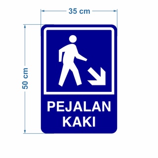 Jual RAMBU PEJALAN KAKI 35CM X 50CM PLAT ALUMUNIUM | Shopee Indonesia