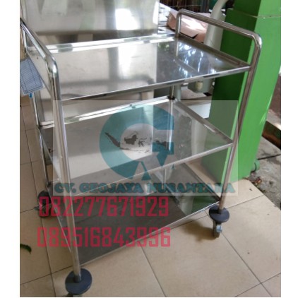 Jual Stainless Steel Laboratorium Trolley Troli Rumah Sakit Medis ...