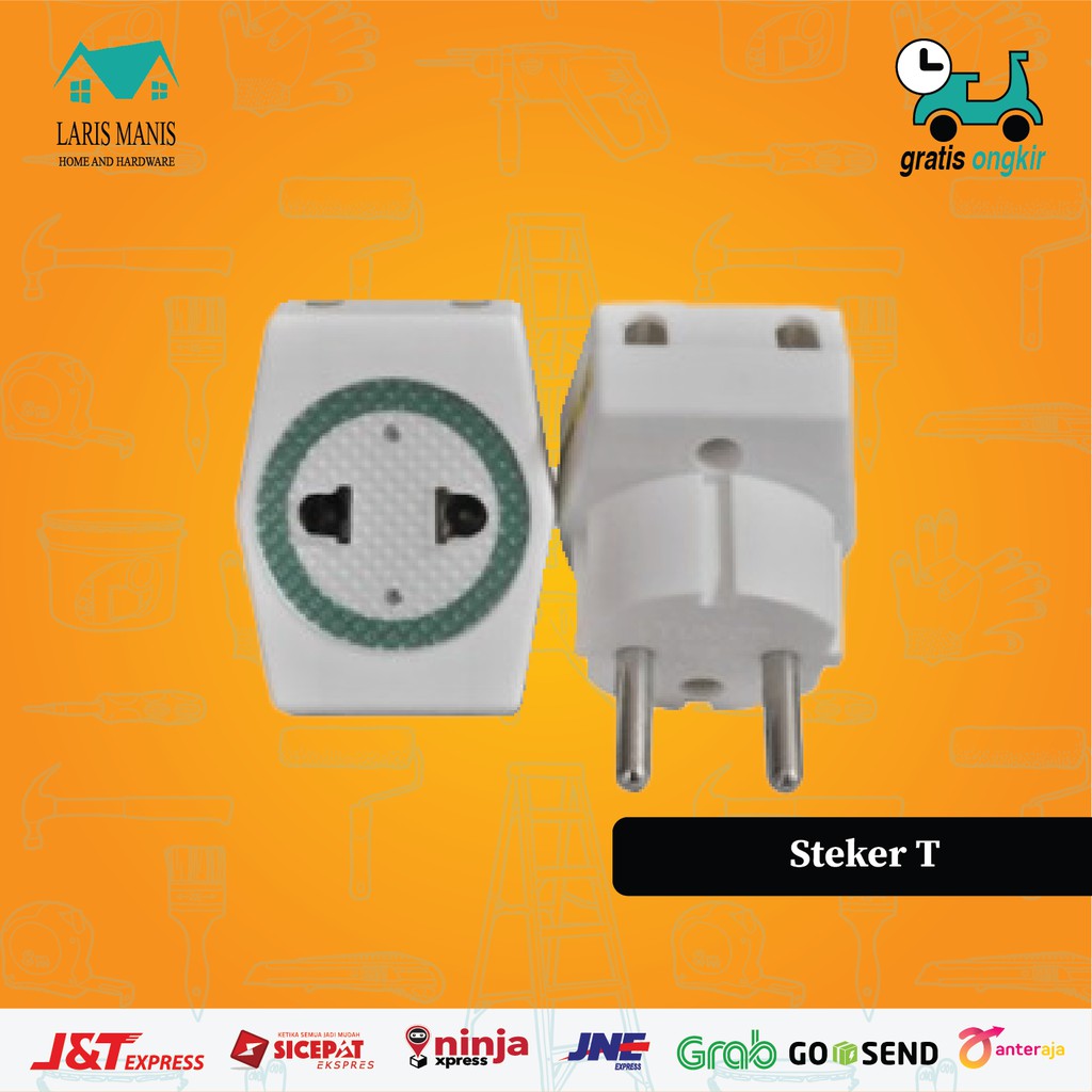 Jual Steker T Stop Kontak Steker 3 Lubang Tee 3 lobang TRM/YUNIOR ...