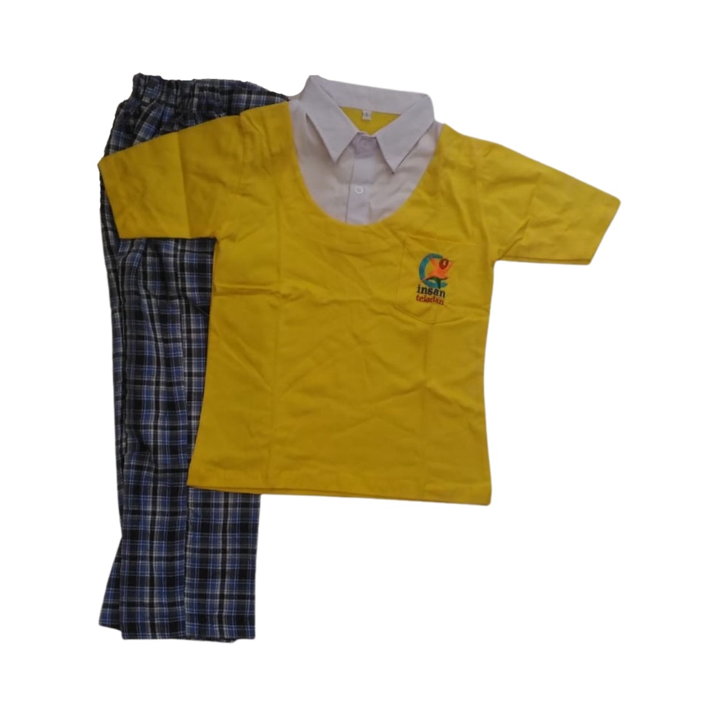 Jual Seragam Khas Kuning Biru SDIT Insan Teladan Ikhwan | Shopee Indonesia