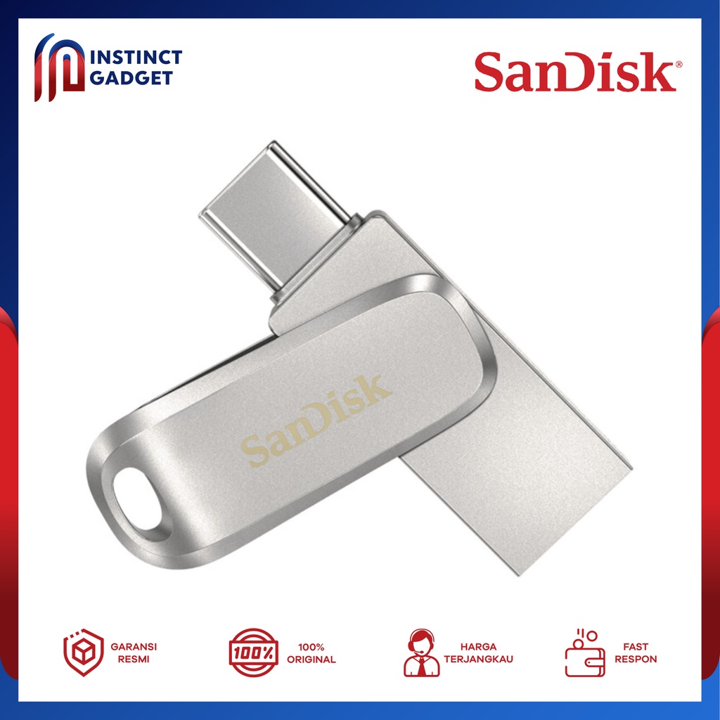 Jual Flashdisk Flash disk 128GB SDDDC4 - Flashdisk Sandisk Ultra Dual Drive Luxe USB Type-C ...