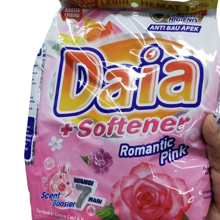 Jual Daia Deterjen Bubuk Plus Softener 800gr Sabun Cuci Pakaian Baju Detergen Romantic Pink ...