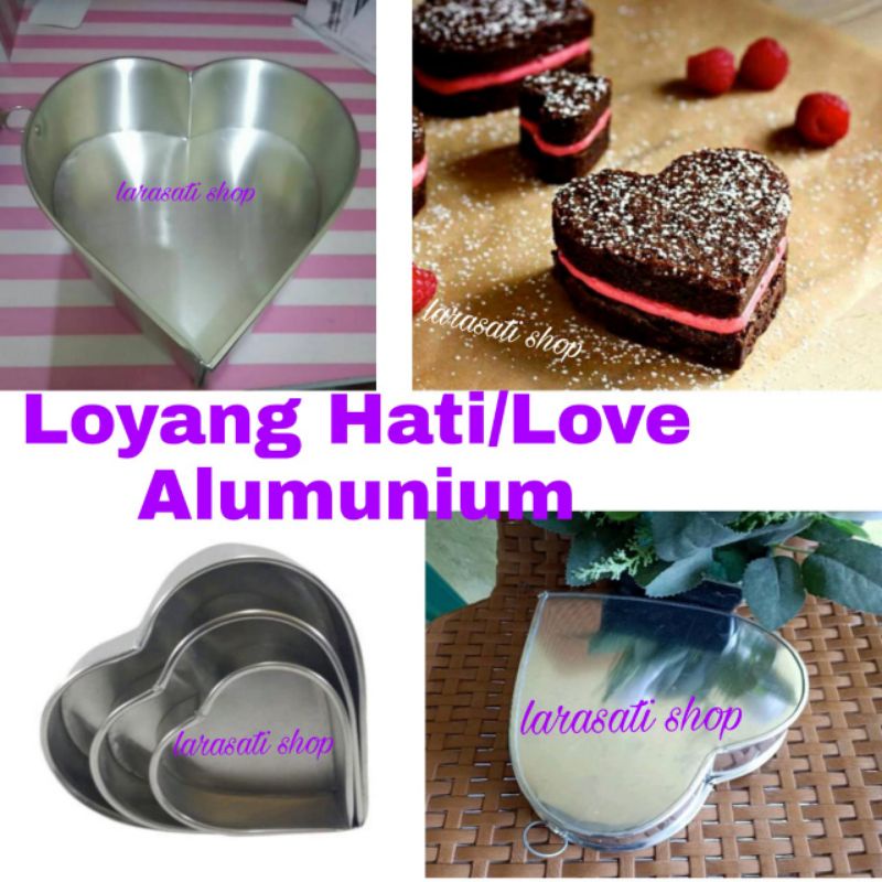 Jual Loyang Bolu Love Alumunium Tebal | Shopee Indonesia