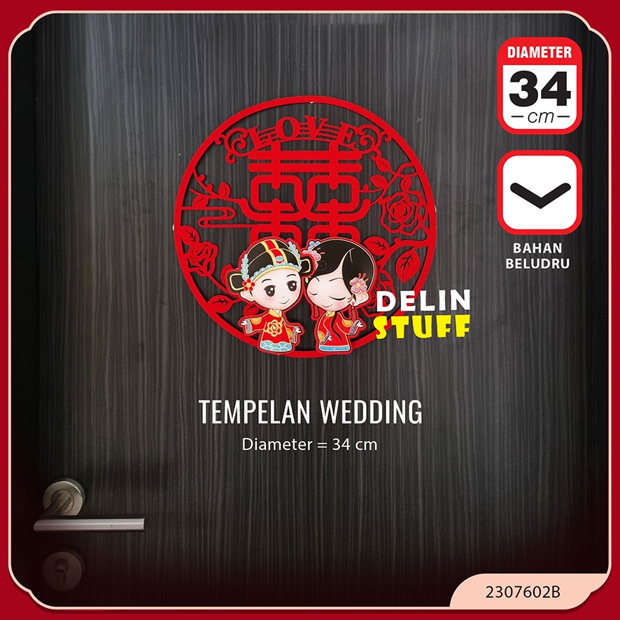 Jual Tempelan Wedding Pengantin Tempelan Pintu Kamar Dekorasi Sangjit ...