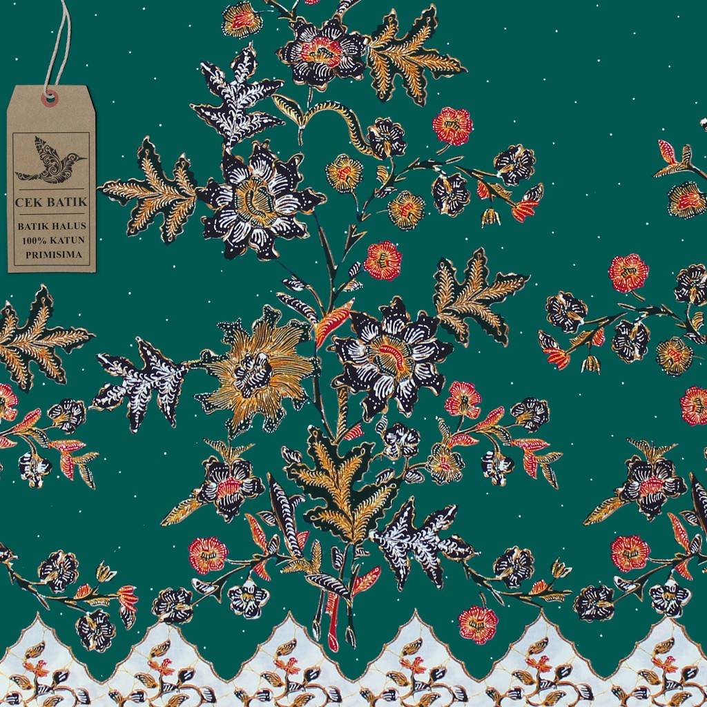Jual Kain Batik - Motif Bunga Manis Rang-Rang Madura (Tosca Dongker ...