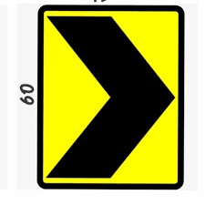 Jual Rambu Lalulintas Tikungan Kanan & Kiri 60x50cm | Shopee Indonesia