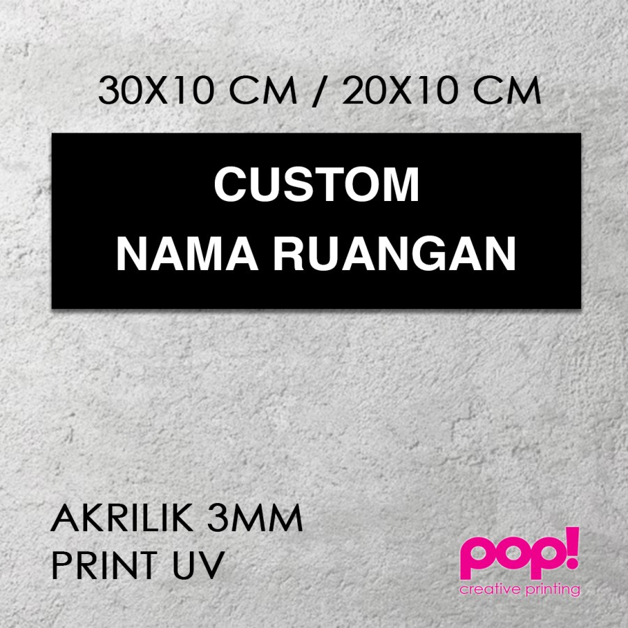 Jual Custom Sign Board Nama Ruangan Akrilik Print Papan Nama Ruang ...