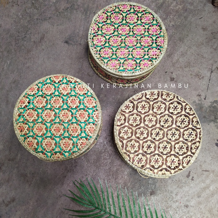 Jual Bulat Hexagonal D 25 cm/Hampers Bambu Bulat/Packaging Bambu/Box ...