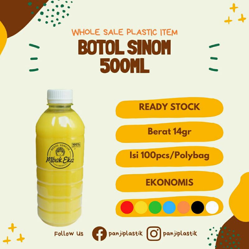 Jual 100pcs Botol Plastik Sinom 500 ML Indonesia|Shopee Indonesia