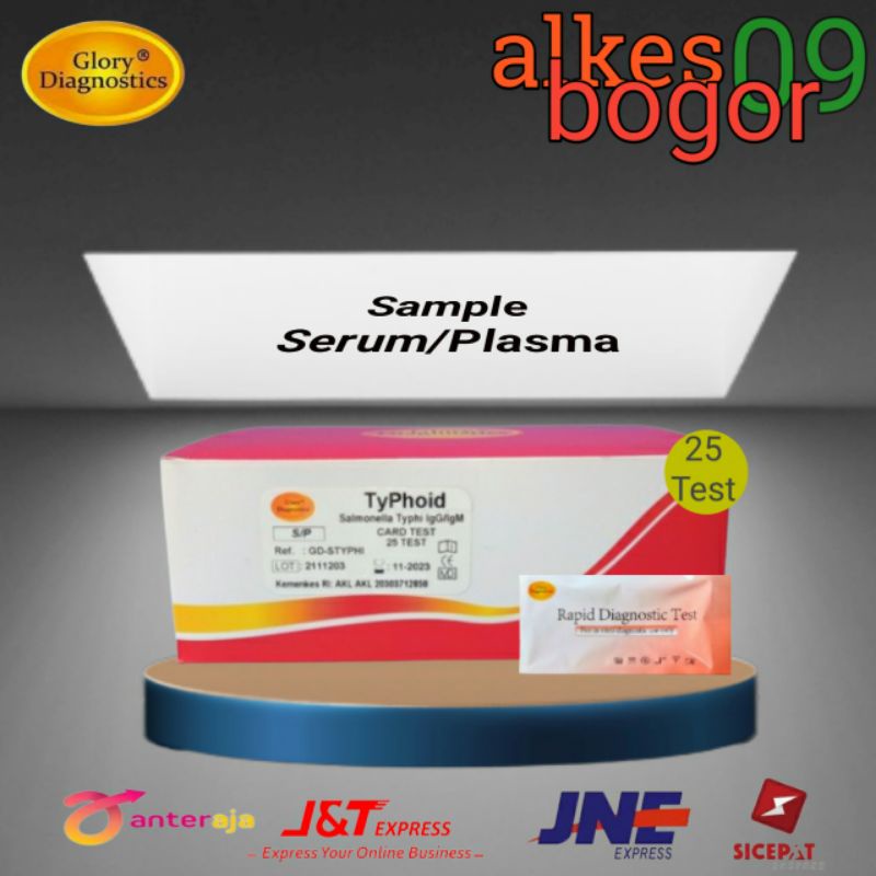 Jual TYPHOID card / salmonella typhi IgG IgM isi 25 test cassette / box ...