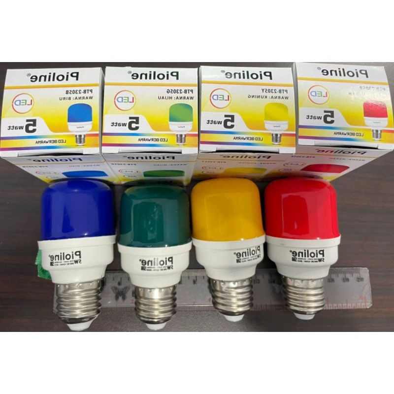 Jual Lampu bohlam LED 5 watt warna kuning fitting E27 | Shopee Indonesia