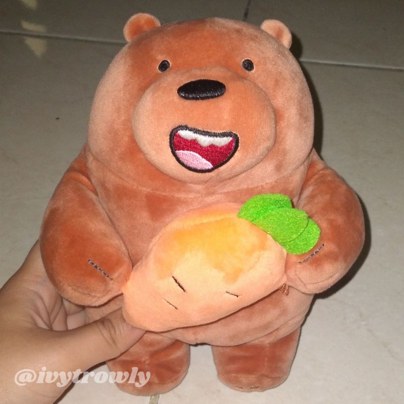Jual WE BARE BEARS MINISO/GRIZZLY/BONEKA WE BARE BEARS GRIZZLY MINISO ...